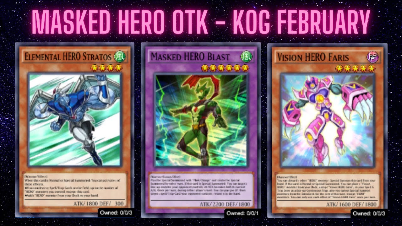 HERO DECK DUEL LINKS [MASKED HEROES OTK] - YouTube