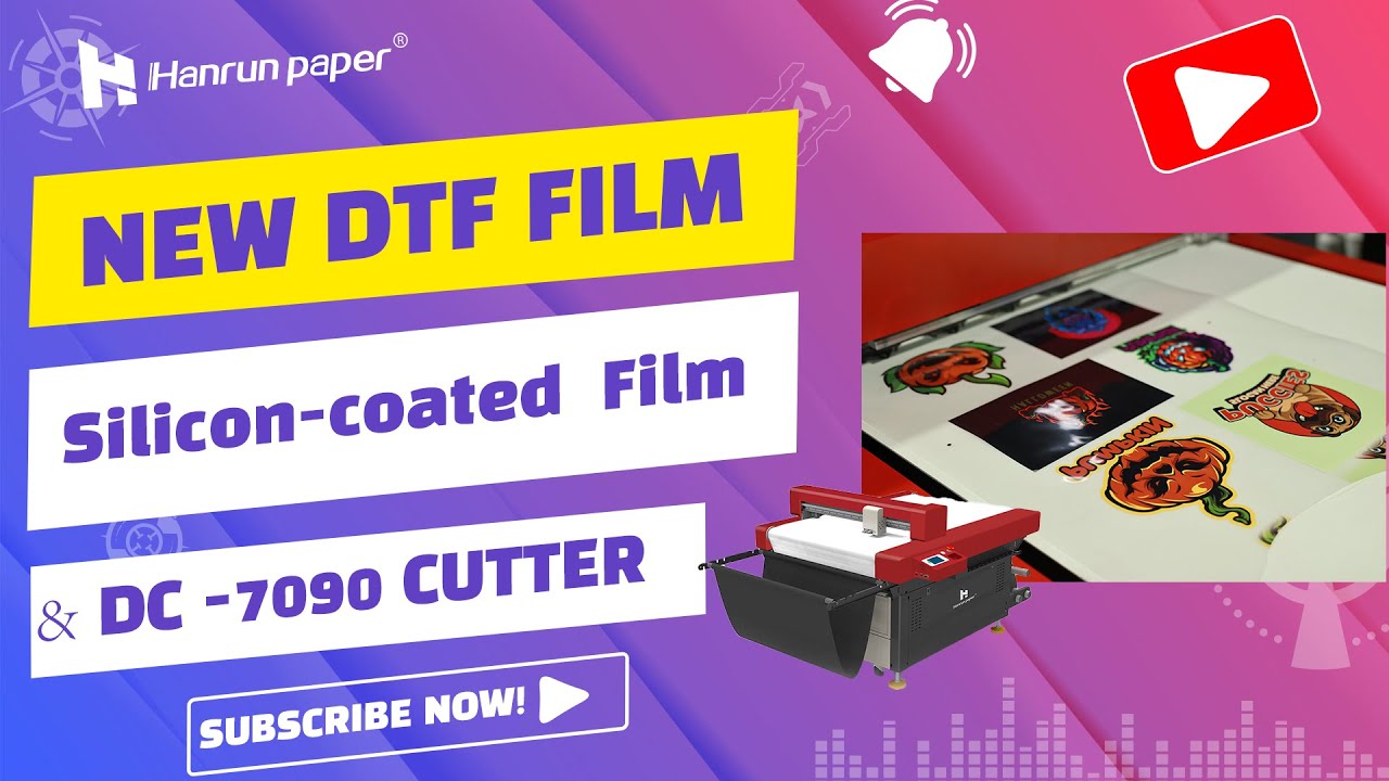 Silicon-coated DTF Film and DC 7090 Cutter - YouTube
