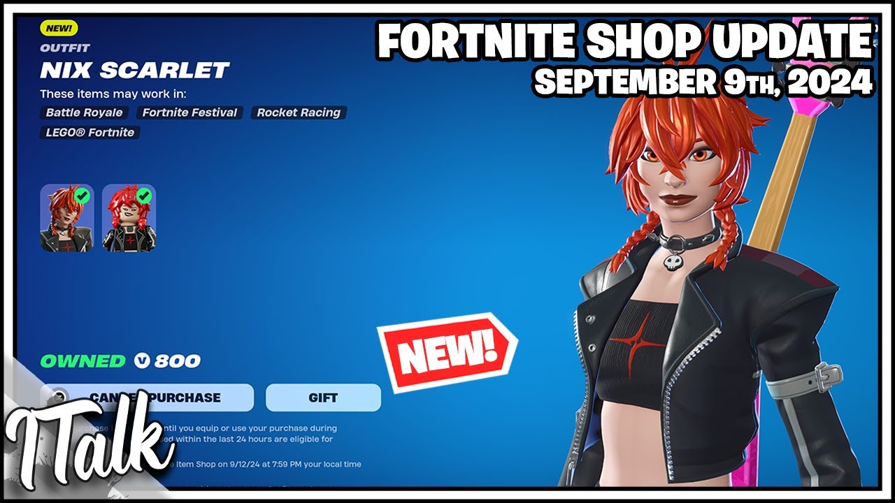 *NEW* NIX SCARLET SKIN! Fortnite Item Shop [September 9th, 2024 ...
