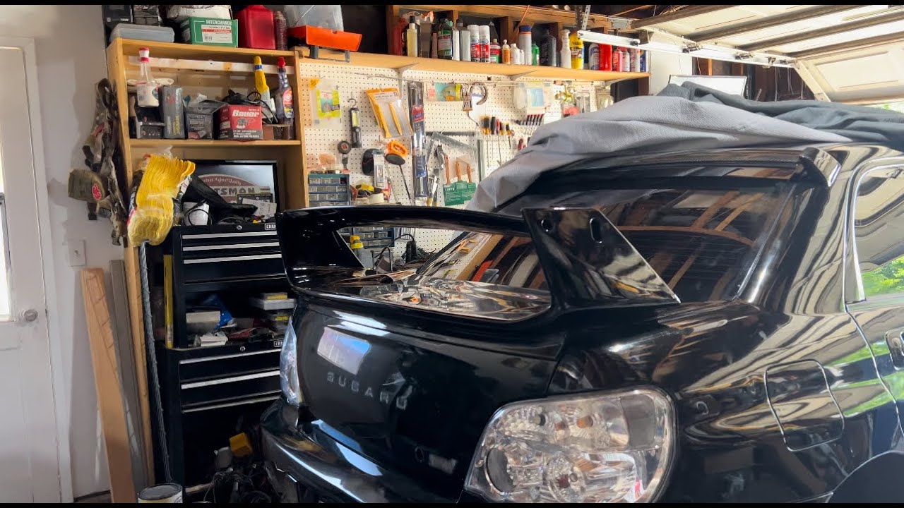 rare syms wing install on my 04 subaru wrx sti - YouTube