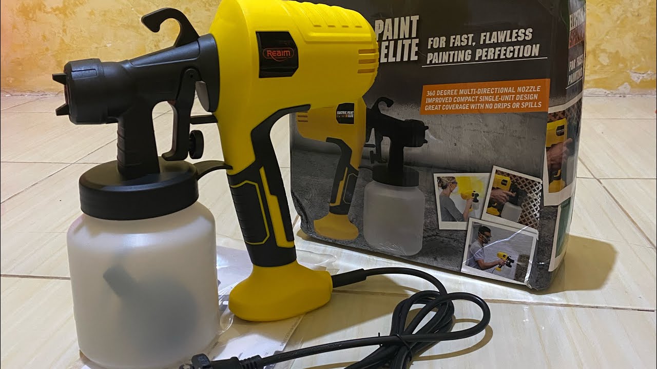 Unboxing ELECTRIC Spray Gun Paint Alat Semprot Cat 450W 800ML - YouTube