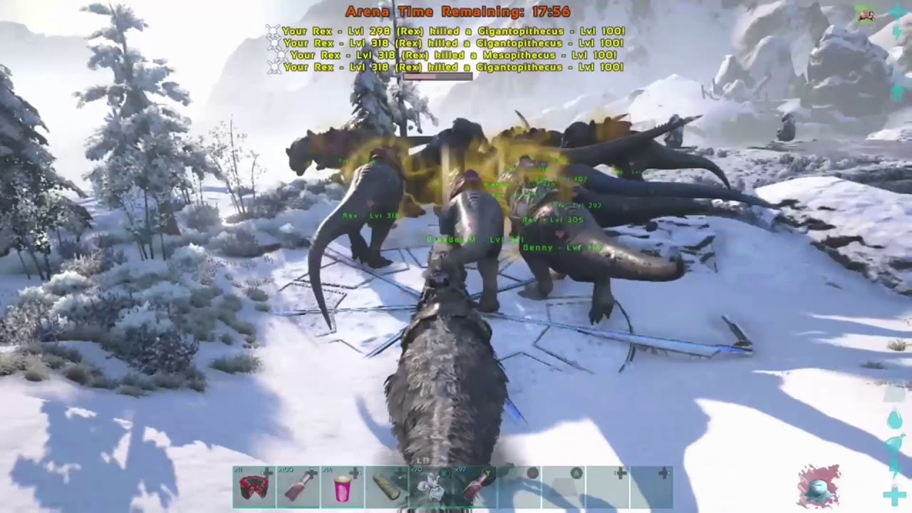 Ark Xbox one official servers alpha monkey boss fight - YouTube