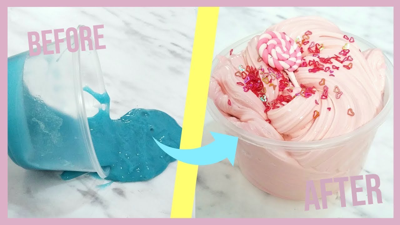 Fixing My Gross Old Slimes Slime Makeover Youtube
