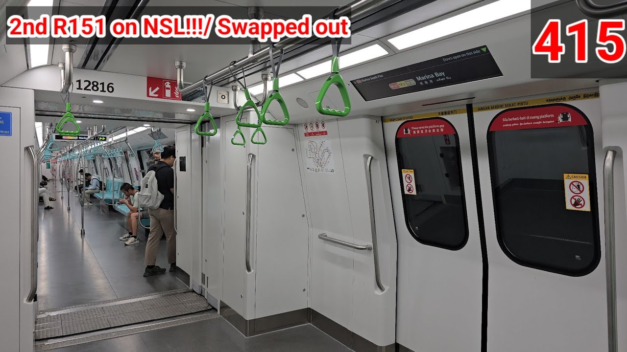 [2nd R151 to Debut NSL!!!] SMRT TRAINS Ride From Raffles Place to ...