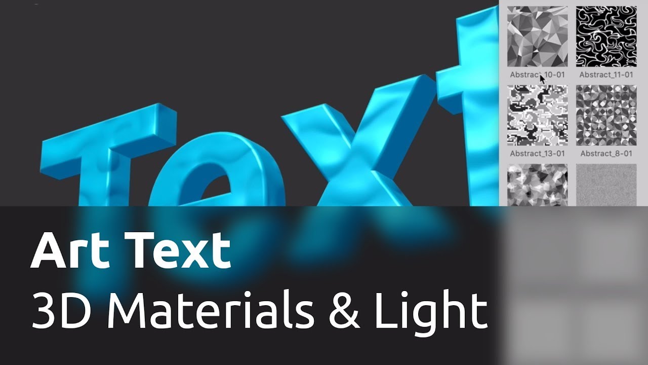 3D Text Part 2: 3D Materials and Lighting - YouTube