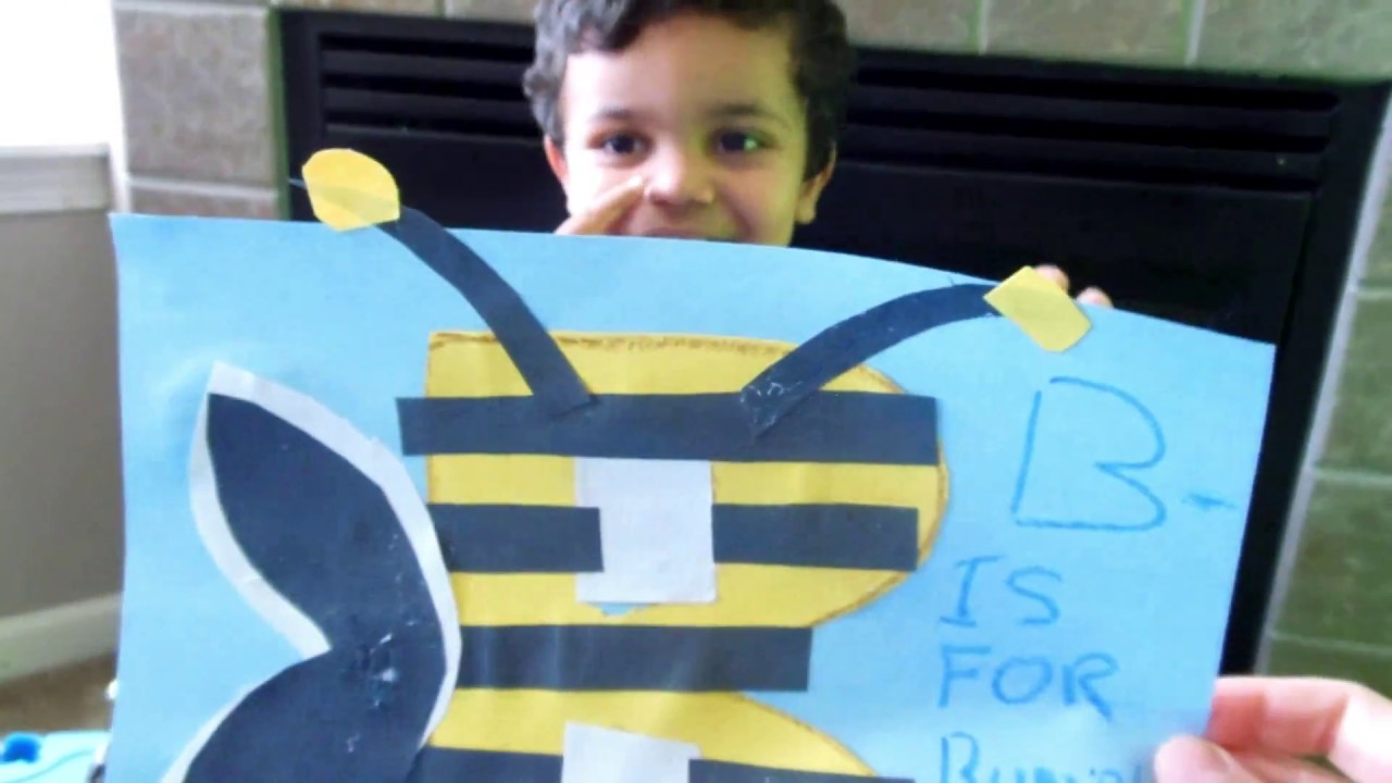 Kids Letter of the week Craft Learning Fun! B Craft for Bumble Bee ...