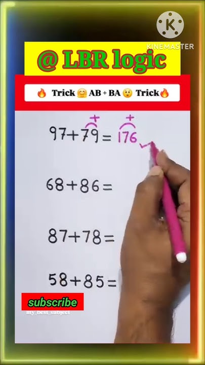 Magical Addition Trick || 😍trick😀AB+BA😘trick😍 #shorts #ytshorts #additiontricks 😁😁 - YouTube