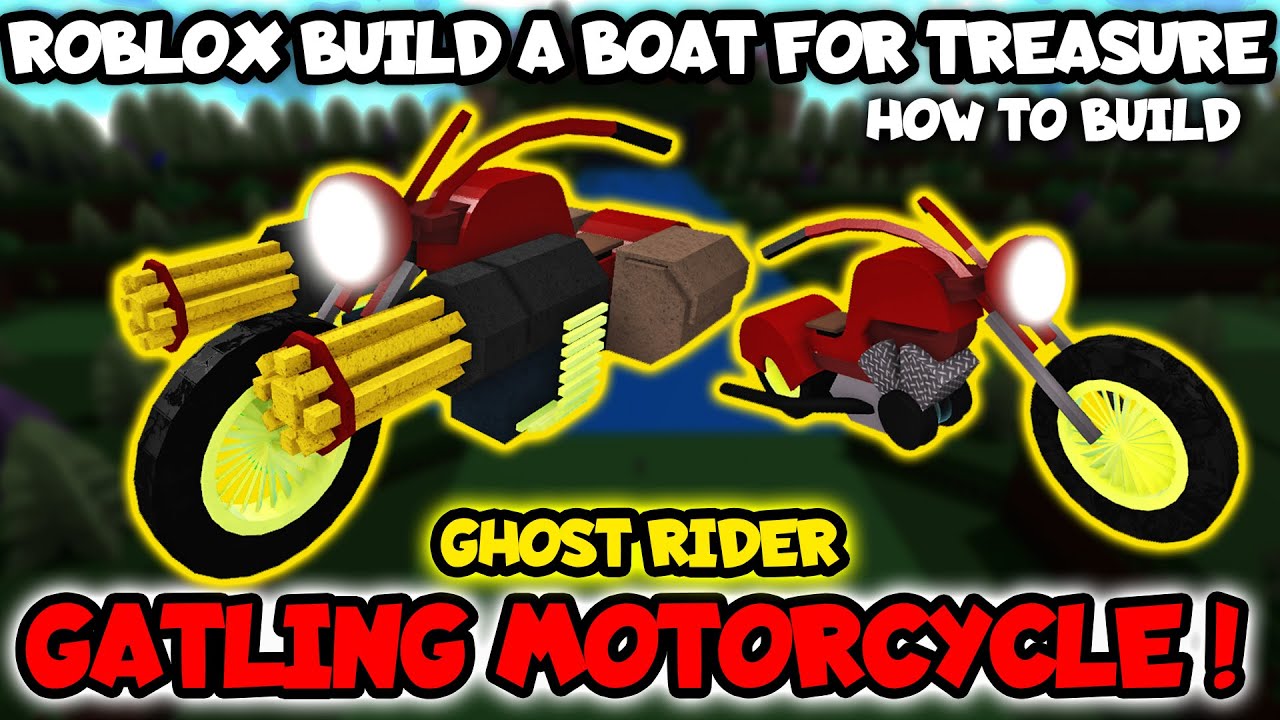 Crazy Gatling Ghost Rider Motorcycle How to Build in Roblox Build a ...