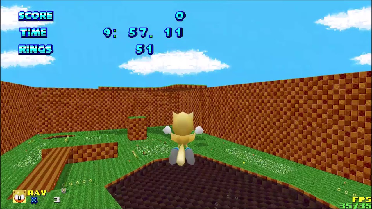 SRB2 | Gliding to the Top of Meadow Match as RAY! (Link in DESCRIPTION ...