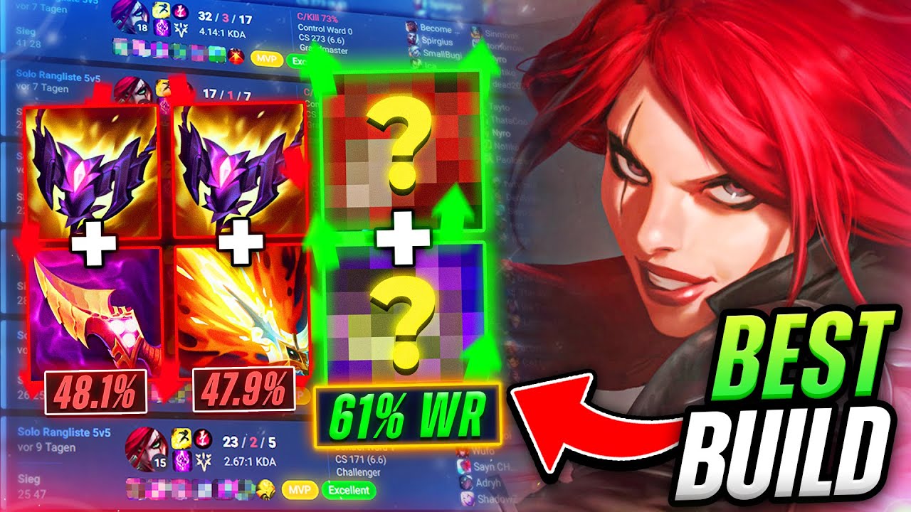 ABUSING THE BEST KATARINA BUILD TO CHALLENGER - YouTube