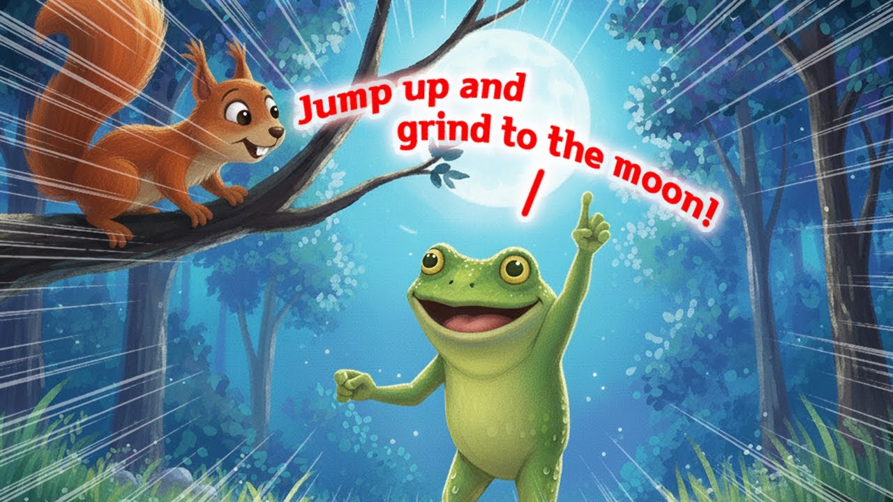 Secret of a Frog Jumping to the Moon |Creative Fairy Tale| Will a small ...