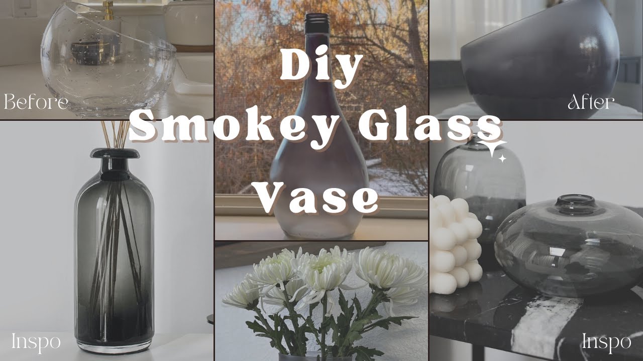 DIY Smokey Black Glass Vase || Easy DIY || Vintage Vase - YouTube