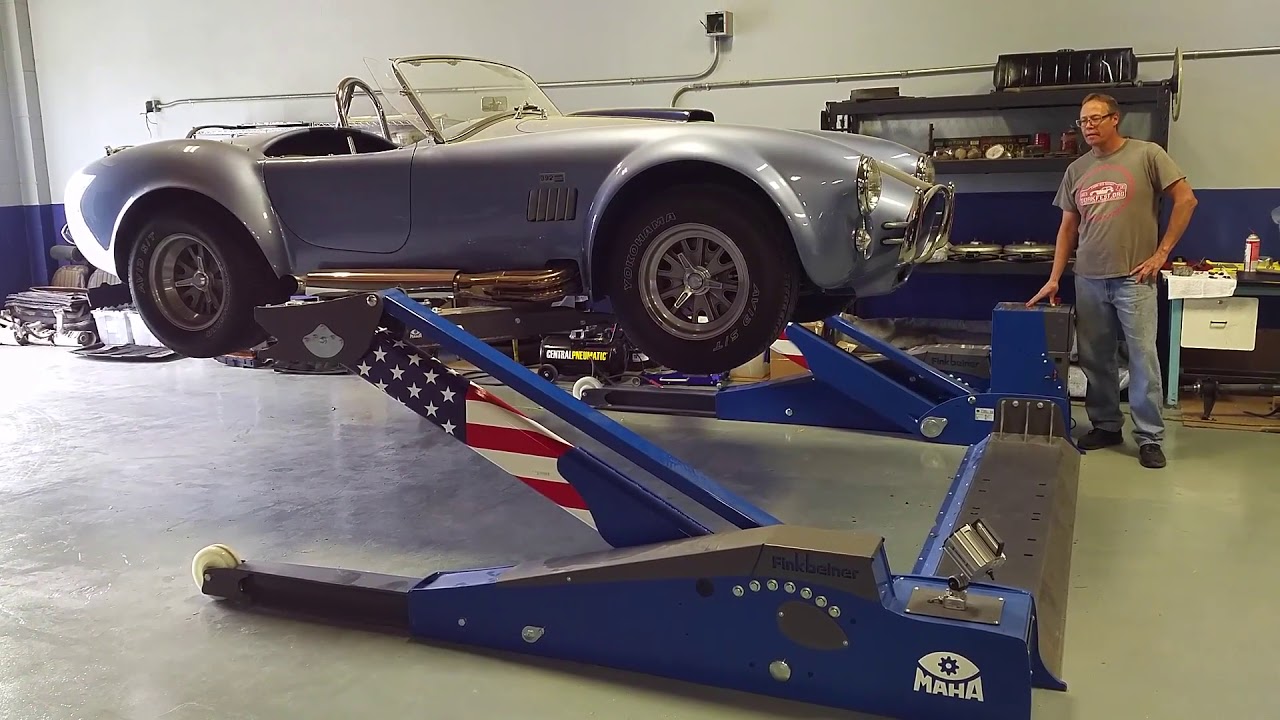 MAHA's FHB 6500 Mobile 2-Post Lift - YouTube