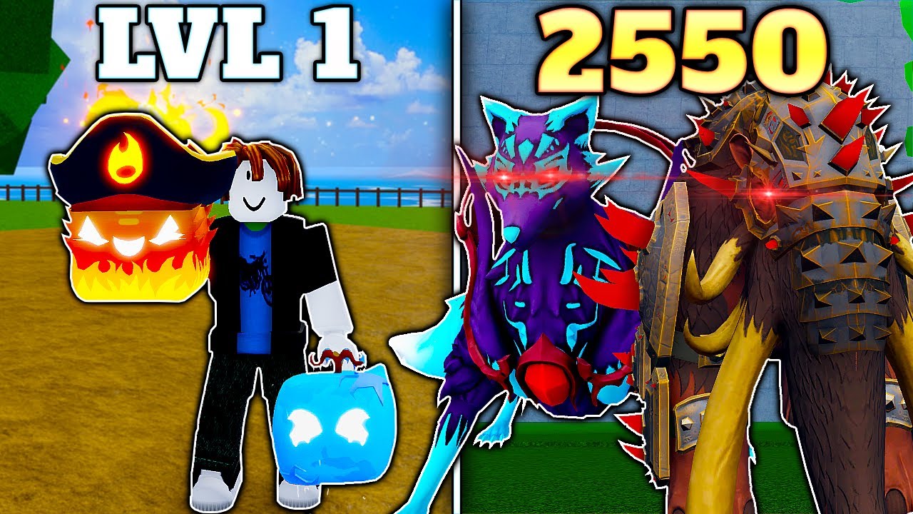 Blox Fruits Noob to Max With ONLY FRUITS - YouTube
