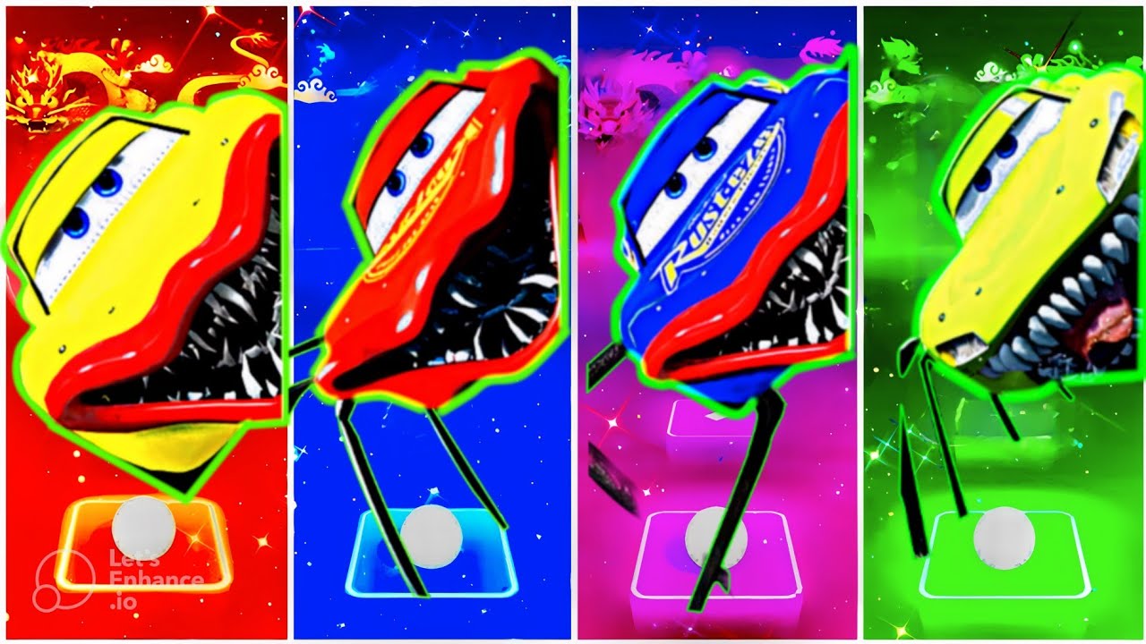 YELLOW MCQUEEN SPIDER 🆚 RED MCQUEEN SPIDER 🆚BLUE MCQUEEN SPIDER 🆚YELLOW ...