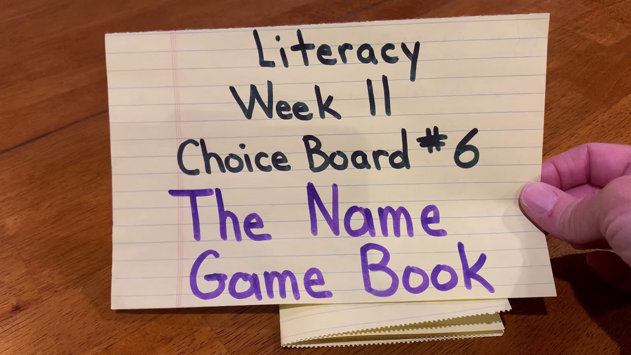 6/8/2020 Name Game Book - YouTube