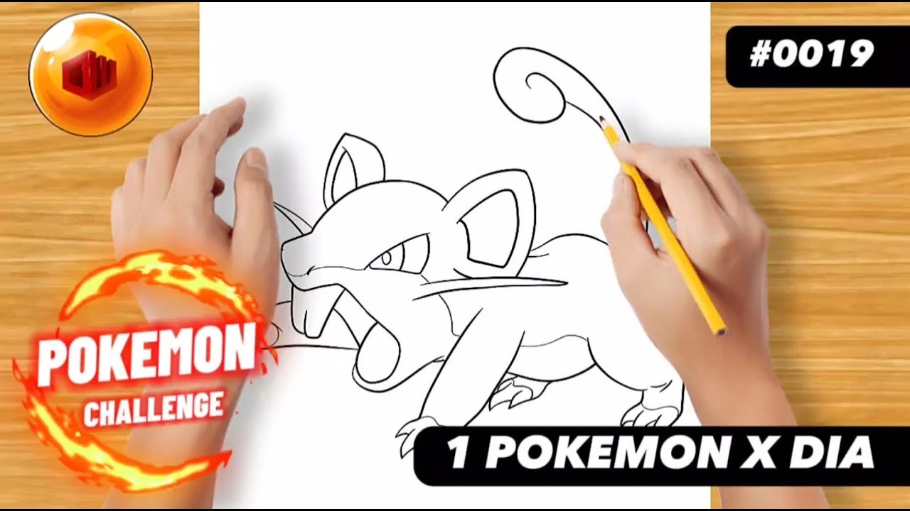 🟣 COMO DIBUJAR A RATTATA 🐀 POKEMON MUY FACIL PASO A PASO OVIWORKS ...