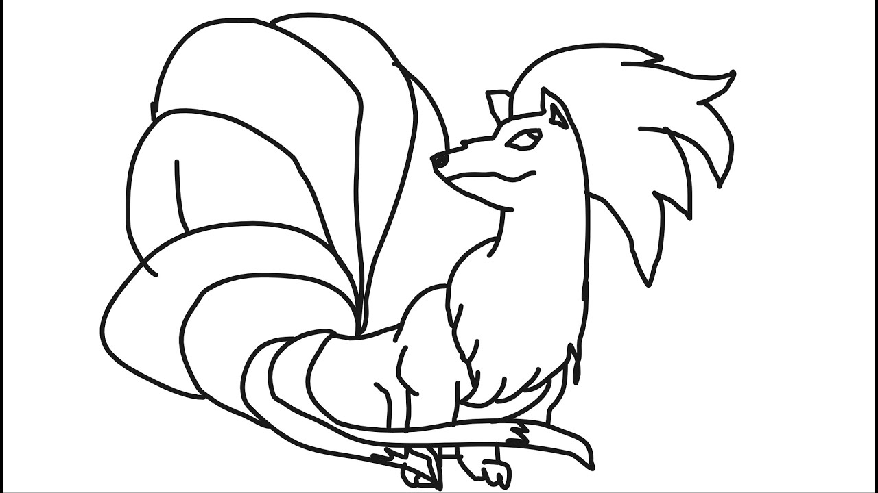 How to draw Ninetales Pokemon | Step by step guide - YouTube
