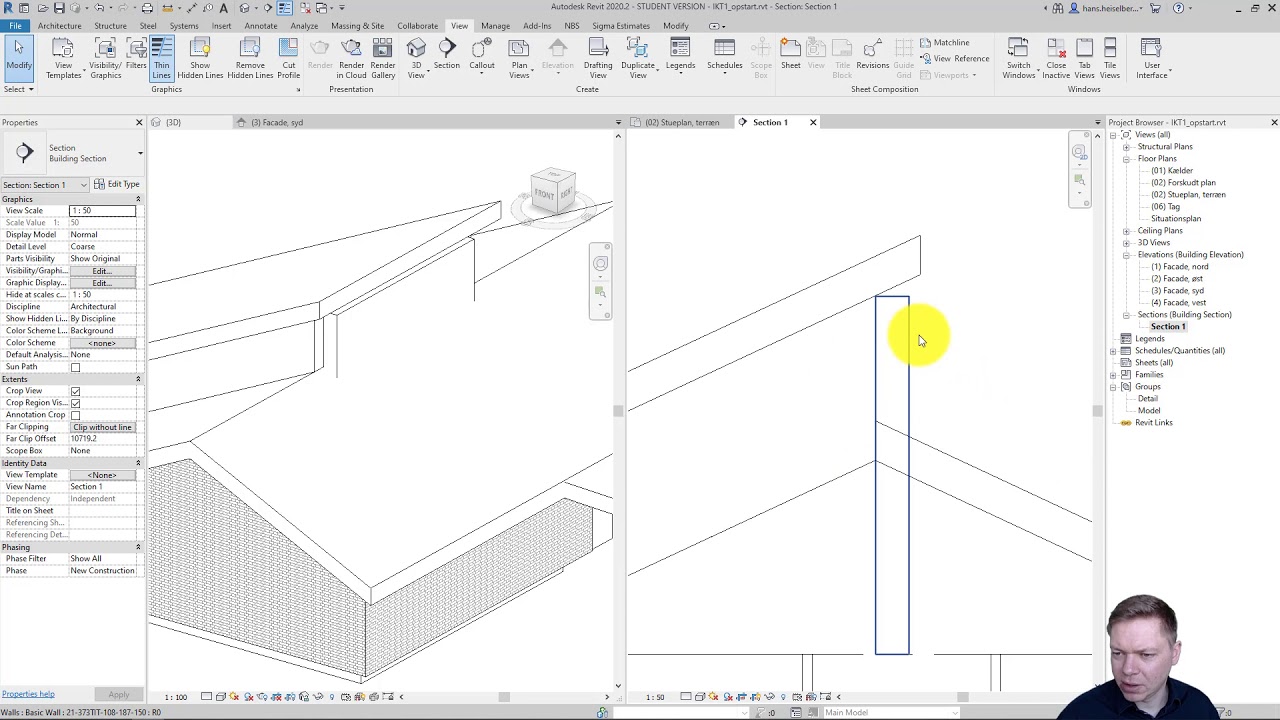 Revit 2020 Modificer væg, wall joins - YouTube