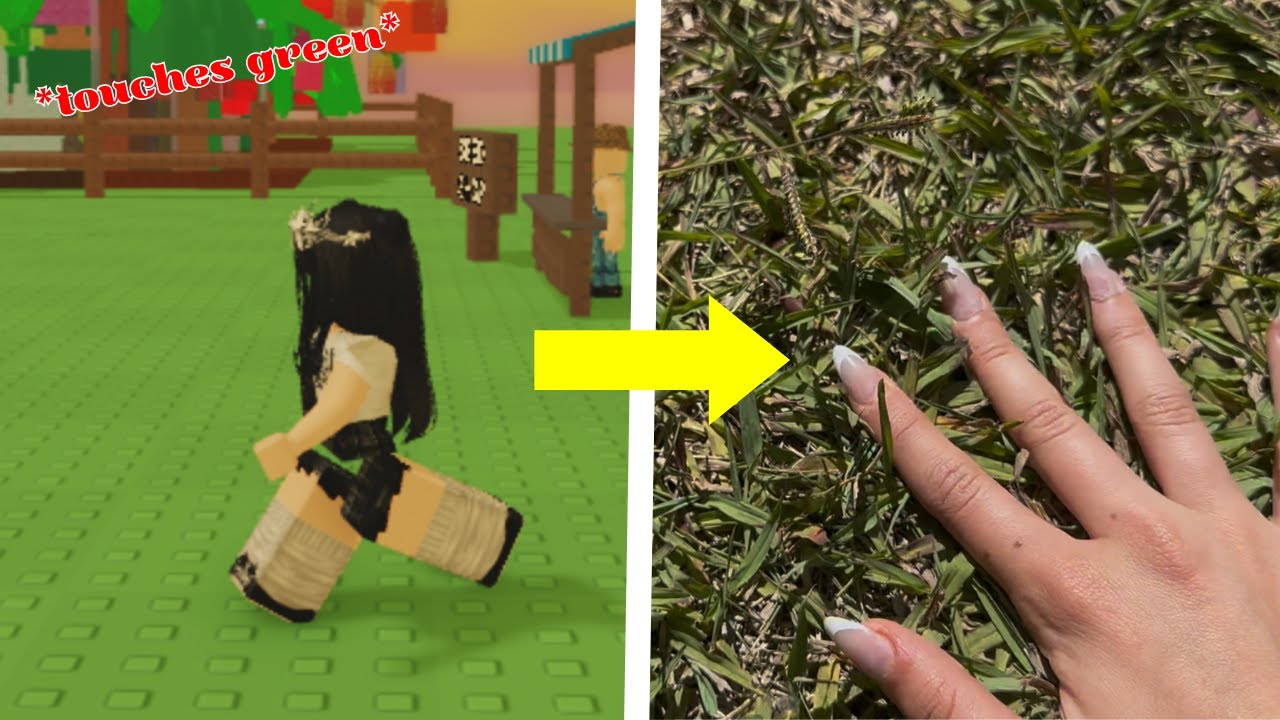 If I TOUCH GREEN in GROW A GARDEN, I Touch GRASS IRL... - YouTube
