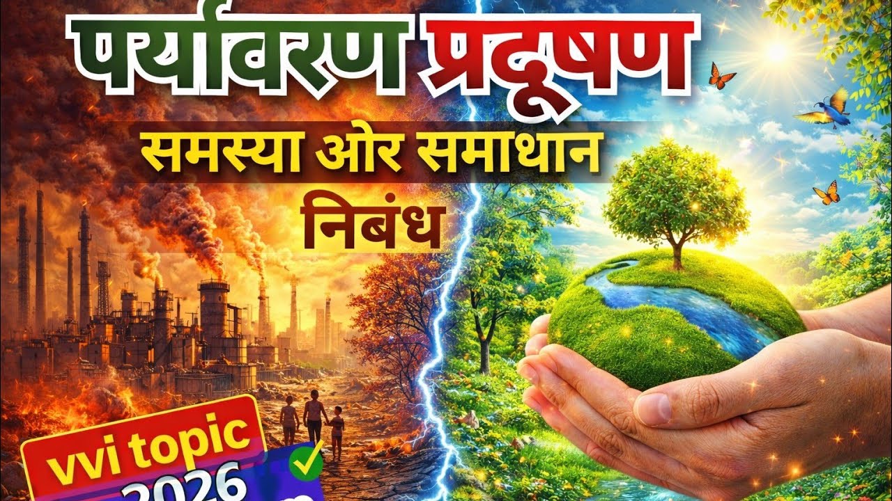 Paryavaran Pradushan per nibandh🌴/ Paryavaran Pradushan per nibandh ...