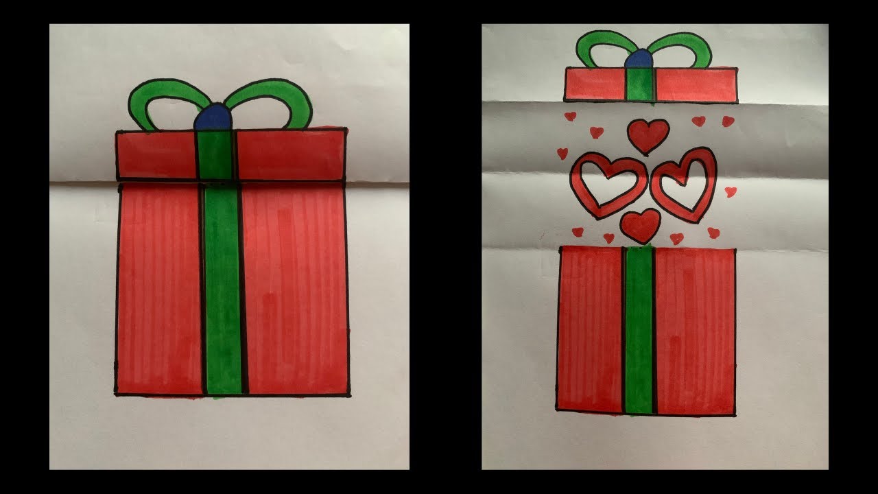 Surprise giftbox drawing for Valentine’s Day | open up giftbox drawing ...