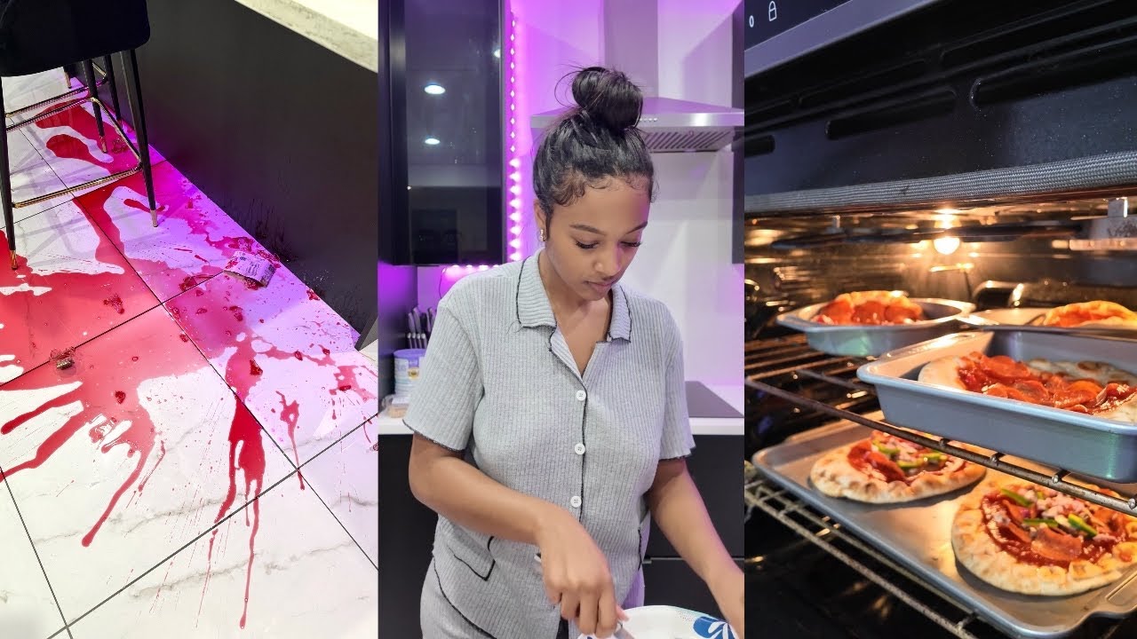 Grocery shopping, homemade pizza night, girls sleepover. - YouTube