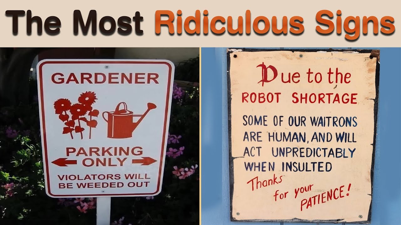 You’ve Never Seen Anything Like These: The Most Ridiculous Signs ...