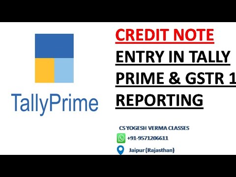 Credit Note in Tally Prime/Credit Note under GST/ #tallyprime #tally # ...