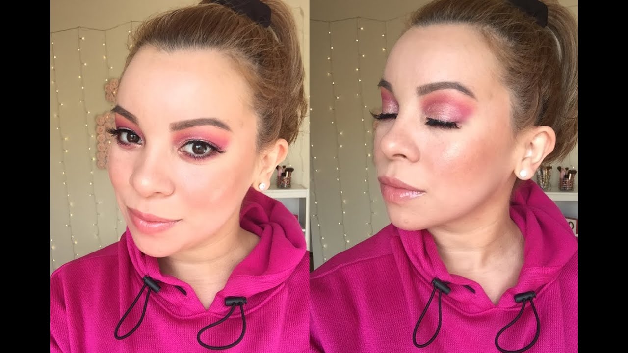 "MAQUILLAJE EN TONOS ROSA" Tutorial. - YouTube