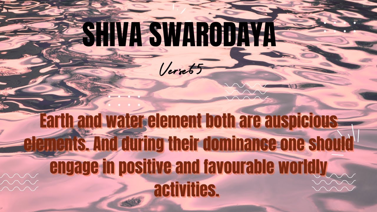 Attributes of Water Element | Shiva Swarodaya by Ma Shakti Devpriya ji ...