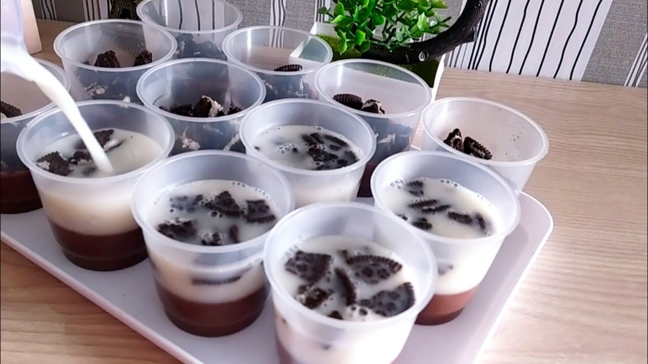 PUDING CUP COKLAT OREO | IDE JUALAN PUDING CUP - YouTube