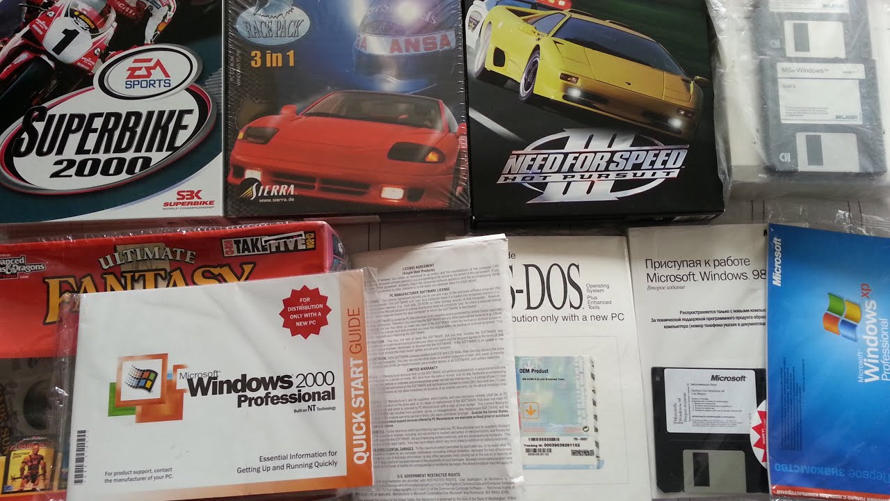 Коллекция старых ОС и игр в Big Box - YouTube