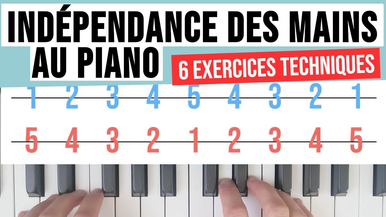 6 exercices pour travailler l'indépendance des mains au piano - YouTube