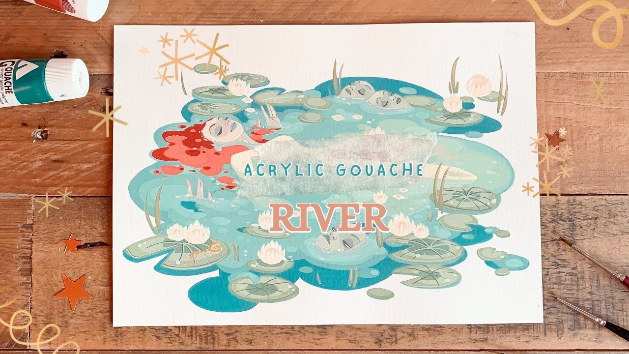 Paint with me ★ Water, Acryla Gouache and how to mix your color - YouTube
