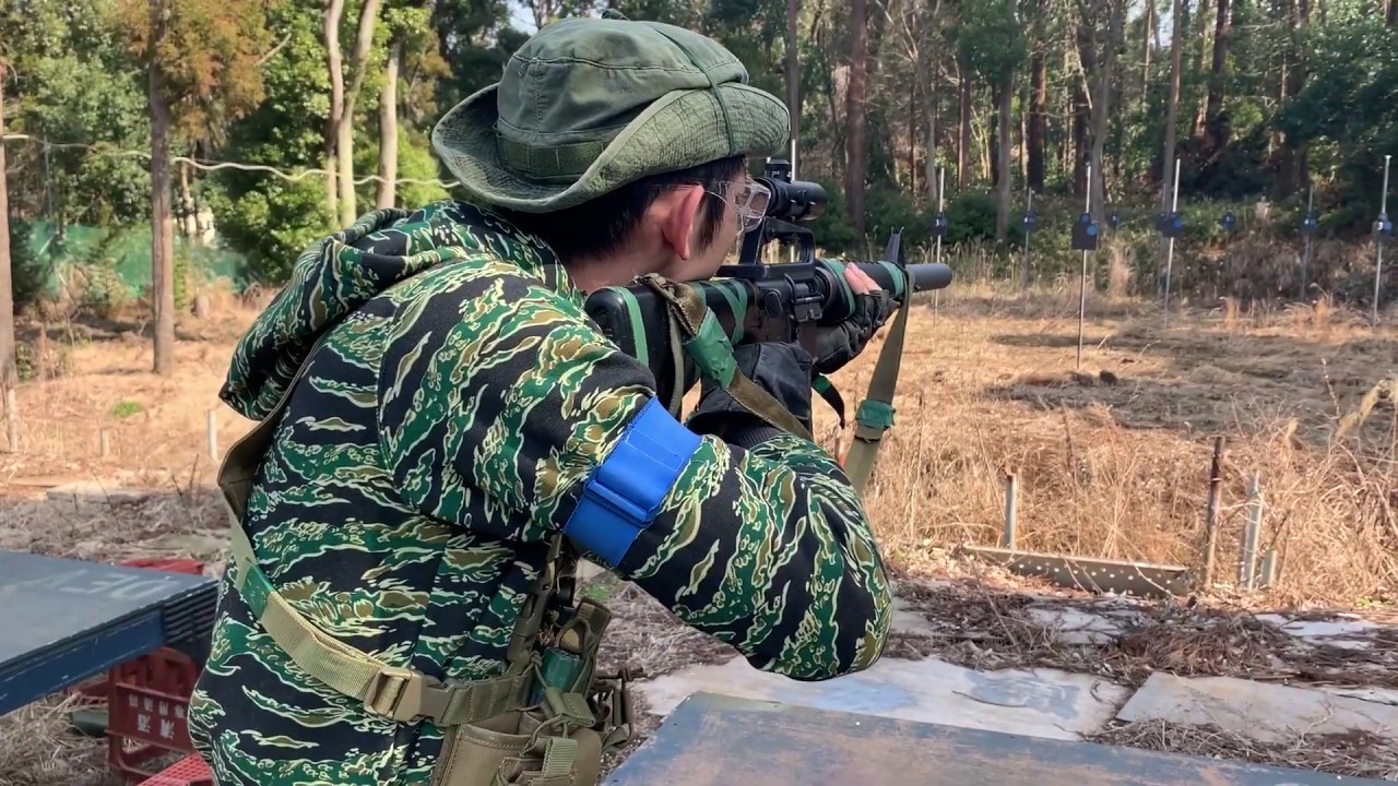 20200301 ヨウスニクスカスタム トレポンPTW M16A1 & HEL E4Aリフレックスサプレッサー 試射 - YouTube