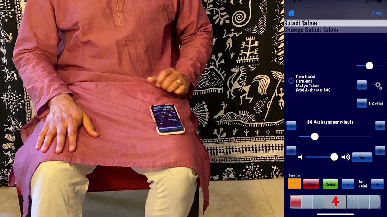 Tisra Jati Matya Talam (Sāra Talam) Demonstration - YouTube