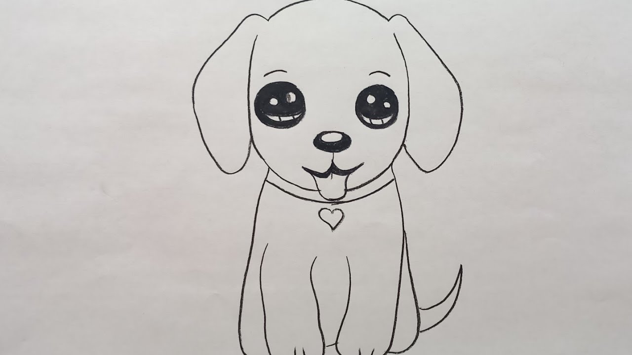 how to draw a dog!! drawing for beginners!! Drawsimply!! Pencil drawing ...