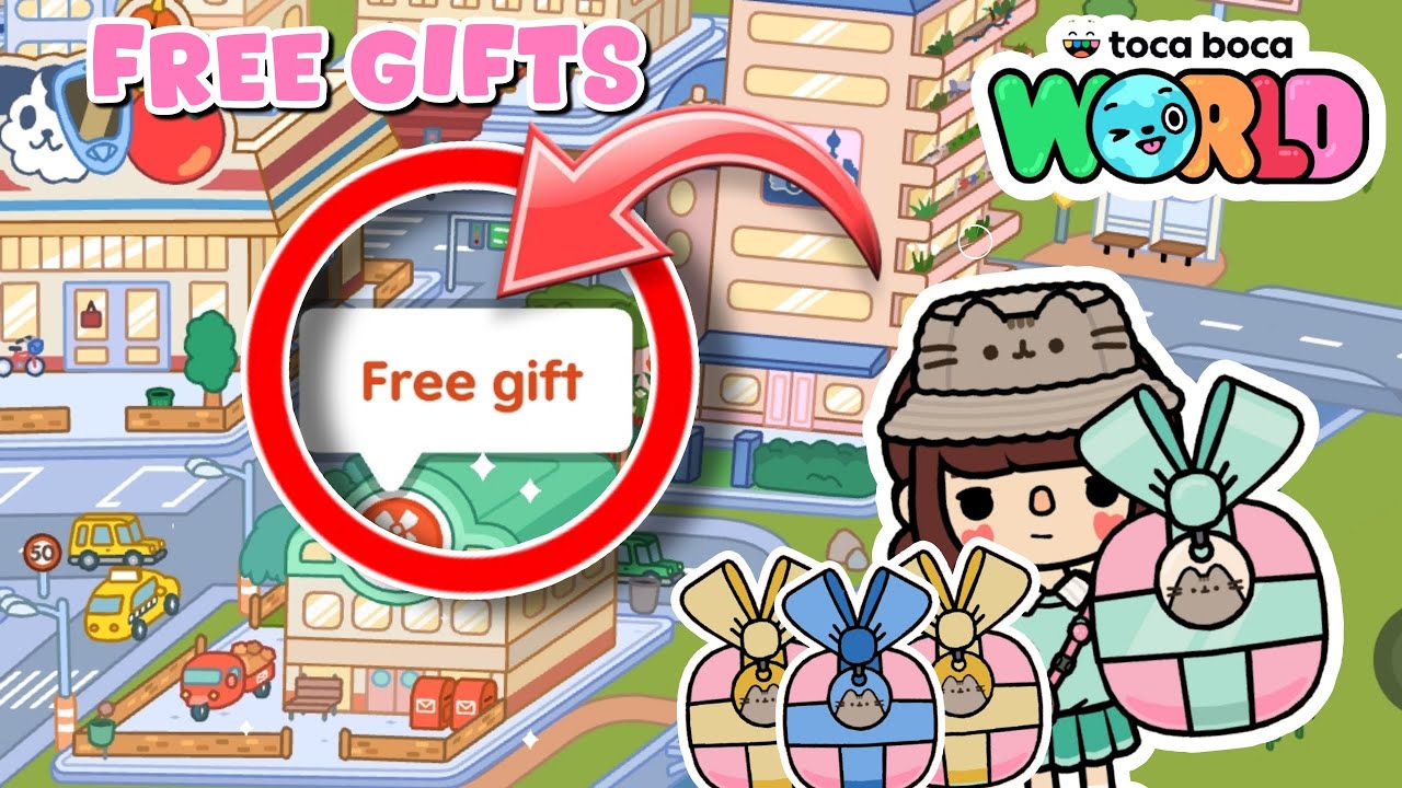 TOCA BOCA ~ COLLECTING ALL MY PUSHEEN GIFTS🌸🩷🏠 | TOCA LIFE WORLD CUTE ...