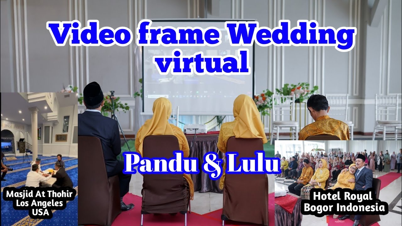 Video frame pernikahan virtual dari USA Wedding frame video bacground ...