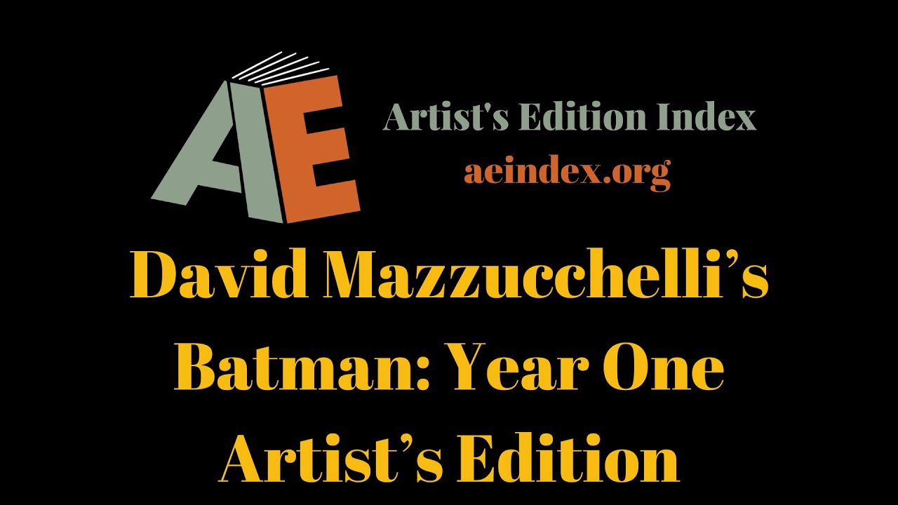David Mazzucchelli’s Batman: Year One Artist’s Edition (flip through ...