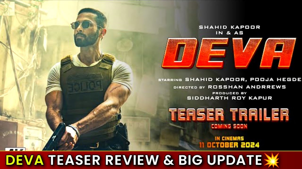 Deva Trailer REVIEW 🔥 | Shahid Kapoor |Starter Movie Story | - YouTube