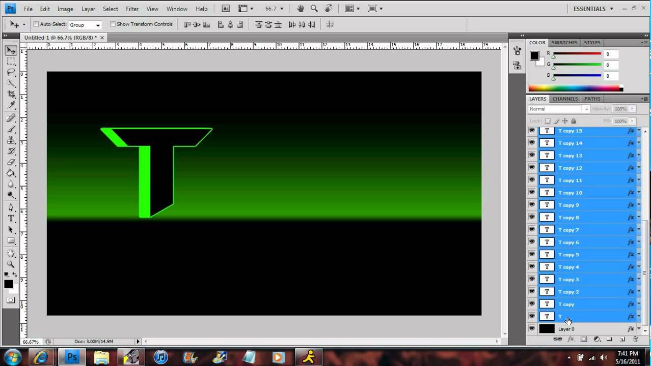 How to Make a 3d Sideway Text - YouTube