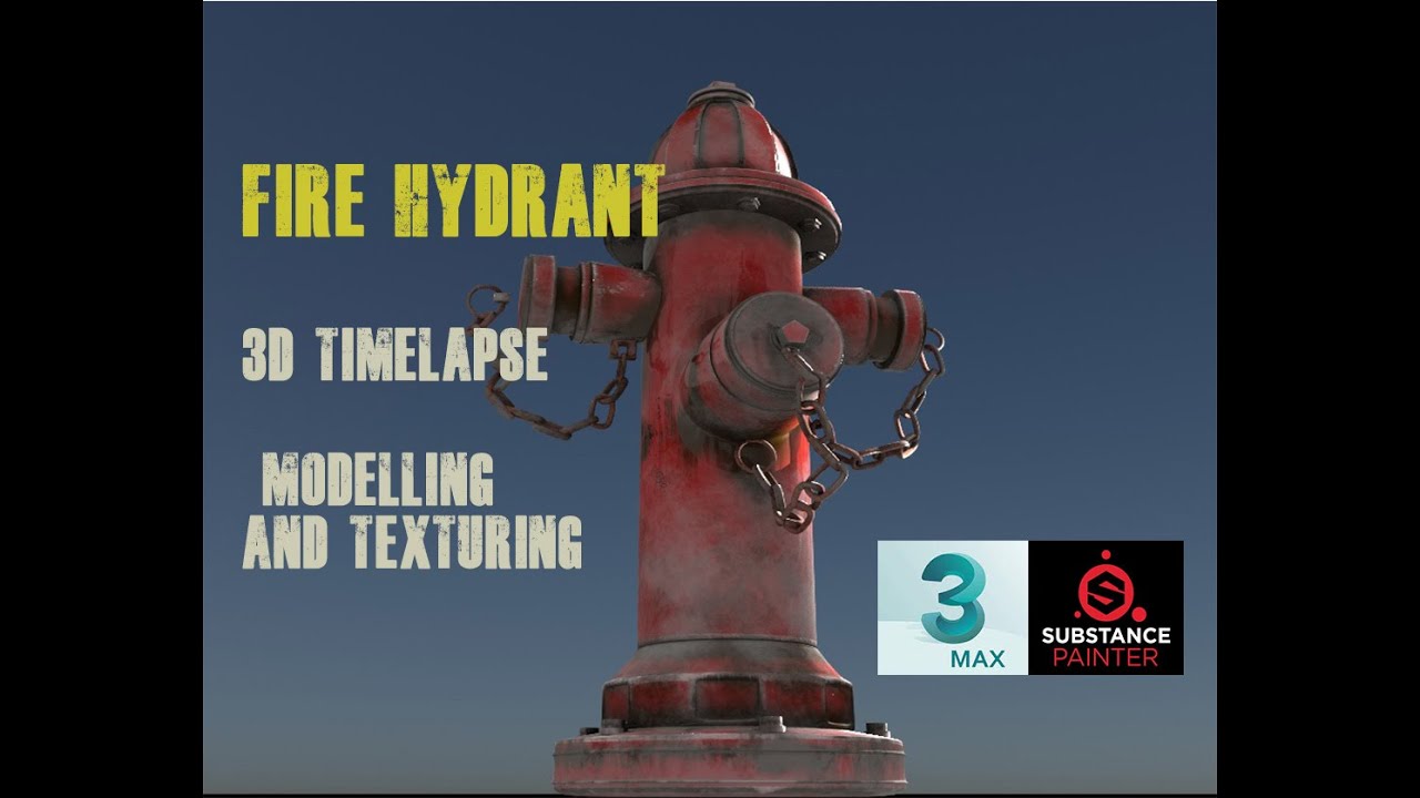 Fire hydrant - 3d timelapse modelling and texturing (3dsMax, Substance Painter) - YouTube