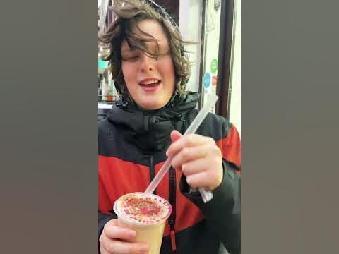 Пробую бабл ти со вкусом сливочного пива #баблти #bubbletea #тбилиси # ...