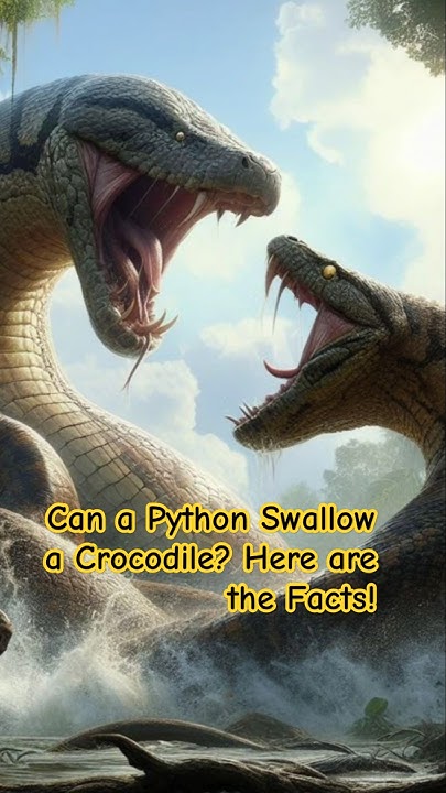 Can a Python Swallow a Crocodile? Here are the Facts!🤓 #fyp#python# ...