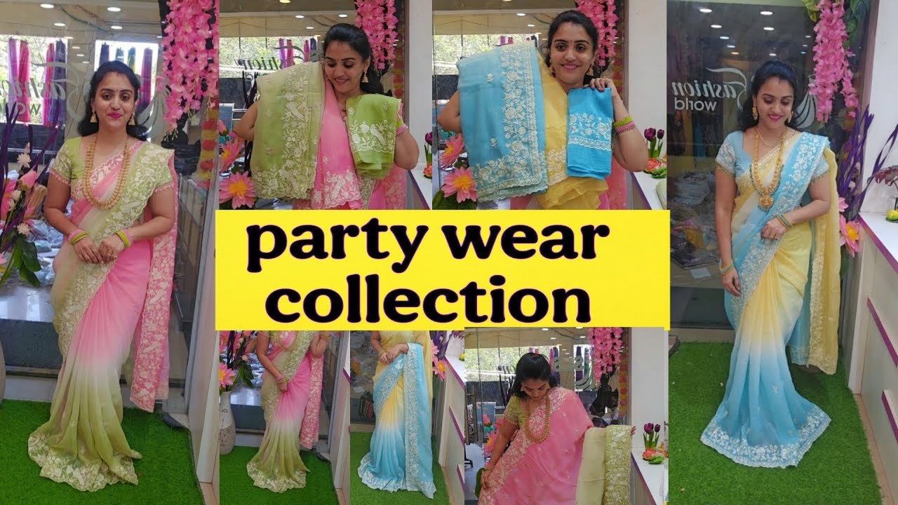 Party wear collection ️ budget friendly sarees💞 crinchi Crushed sarees👌 ...