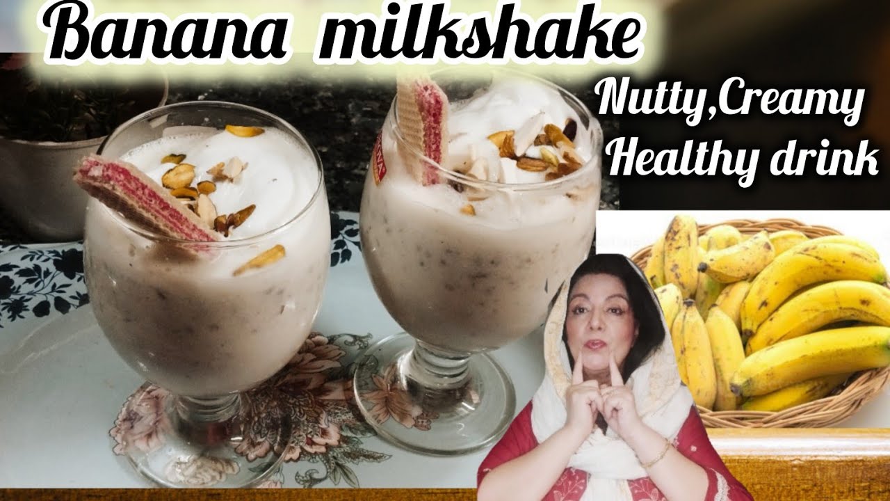 Dry Fruit Milkshake | Banana Milkshake with Nuts & Ice-cream - YouTube