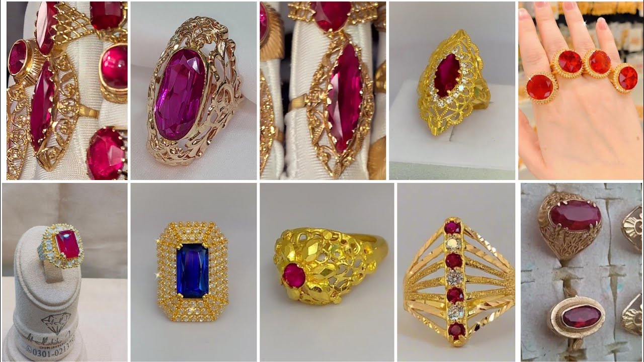 100+Viral Gold rings for Bride | Bridal Gold rings collection | Gold ...