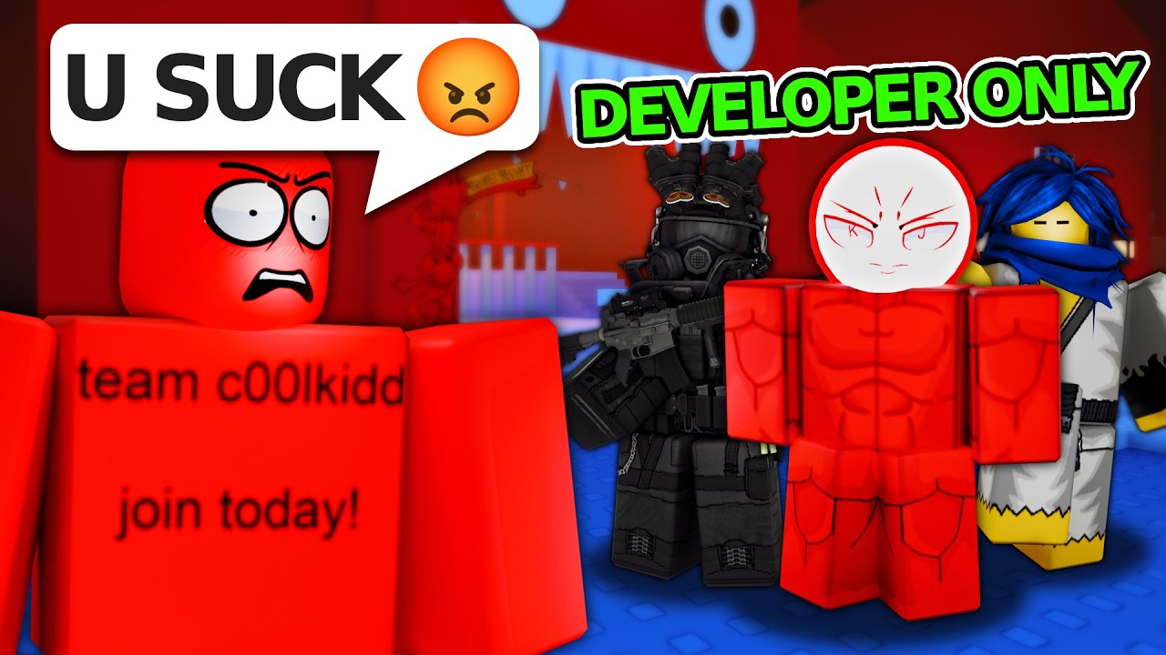 TROLLING a TOXIC PLAYER With DEVELOPER ONLY SURVIVORS In Roblox ...